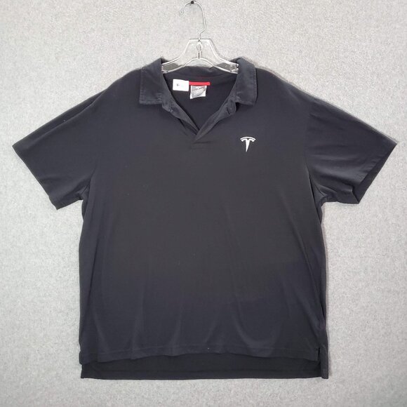 Tesla | Shirts | Tesla Men Polo Shirt Xl Black Logo Engineer Corporate ...